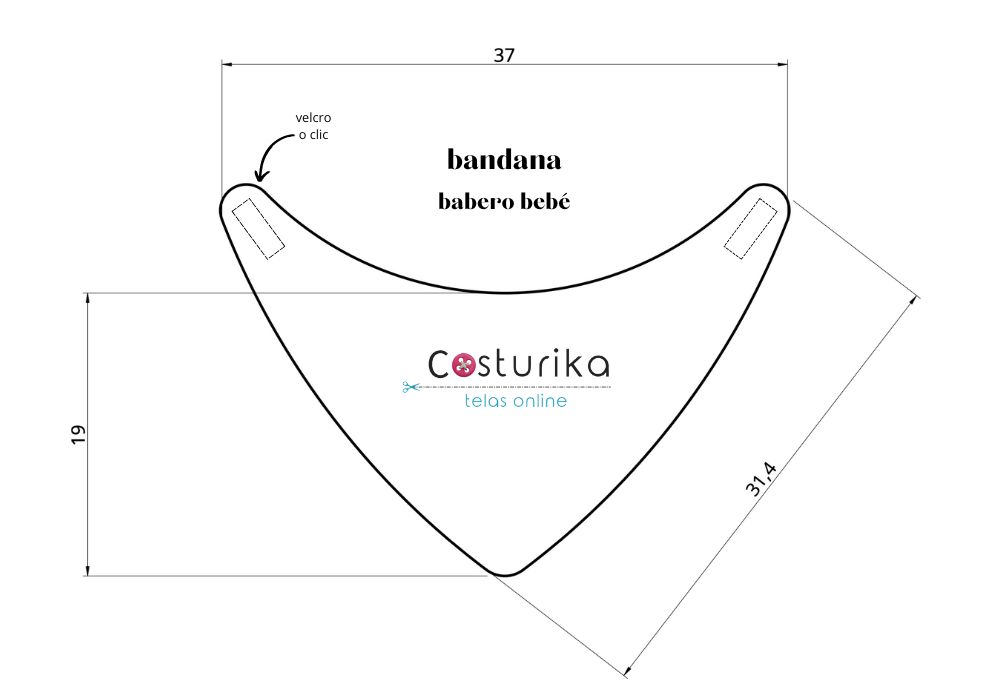 Plantilla De Babero Para Bebé Imprimible Gratis Patrón Babero Bebé